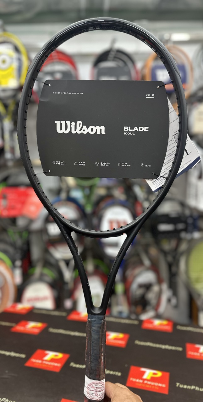VỢT TENNIS WILSON BLADE 100UL V8 (265GR) NOIR LIMITED - TuấnPhươngsportsTuấnPhươngsports